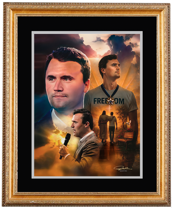 Charlie Kirk Tribute Painting - Eternal Voice of Freedom – Ray Simon Art