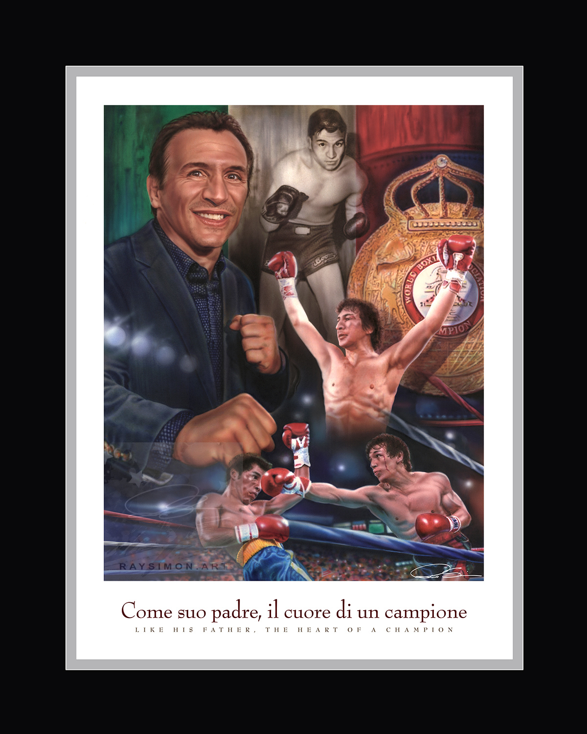 Boom Boom Mancini Painting - 'Like His Father' Tribute Art – Ray Simon Art