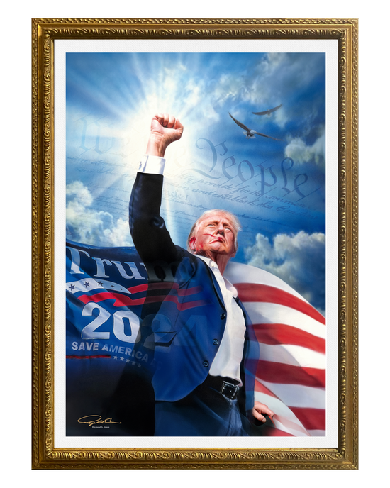 Donald Trump Painting - 'Fight, Fight, Fight' | Get It Now! – Ray Simon Art